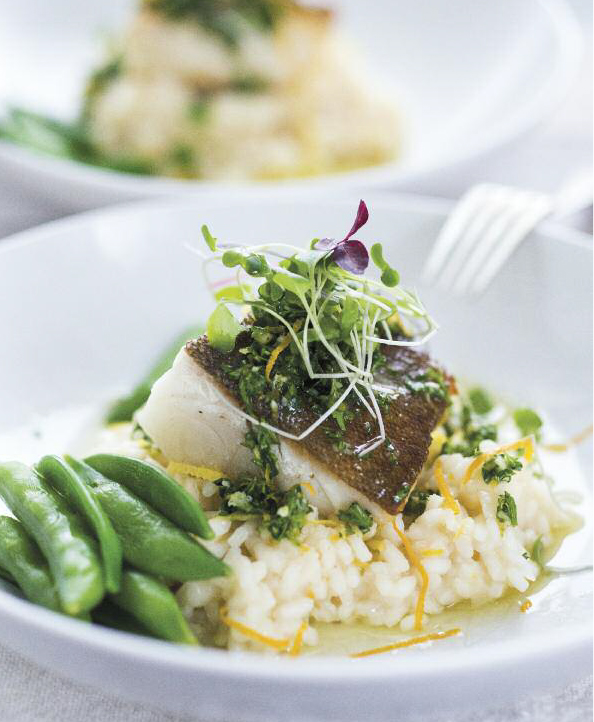 Seared Black Cod with Meyer Lemon Risotto and Gremolata - Edible Seattle